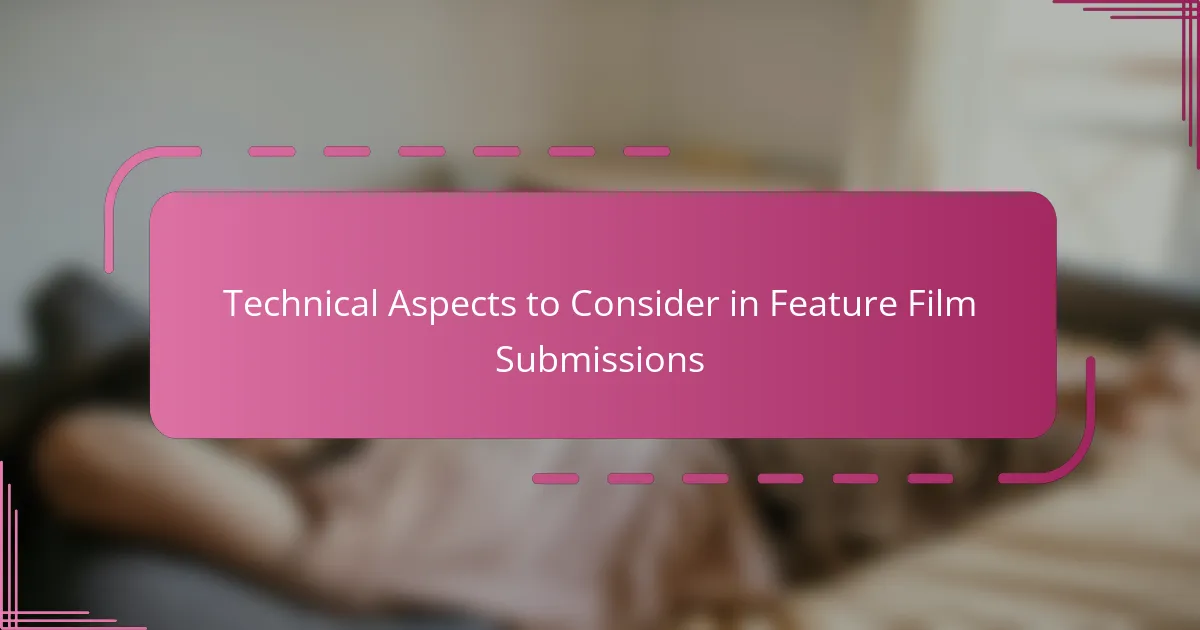 Technical Aspects to Consider in Feature Film Submissions - beffbeff.com